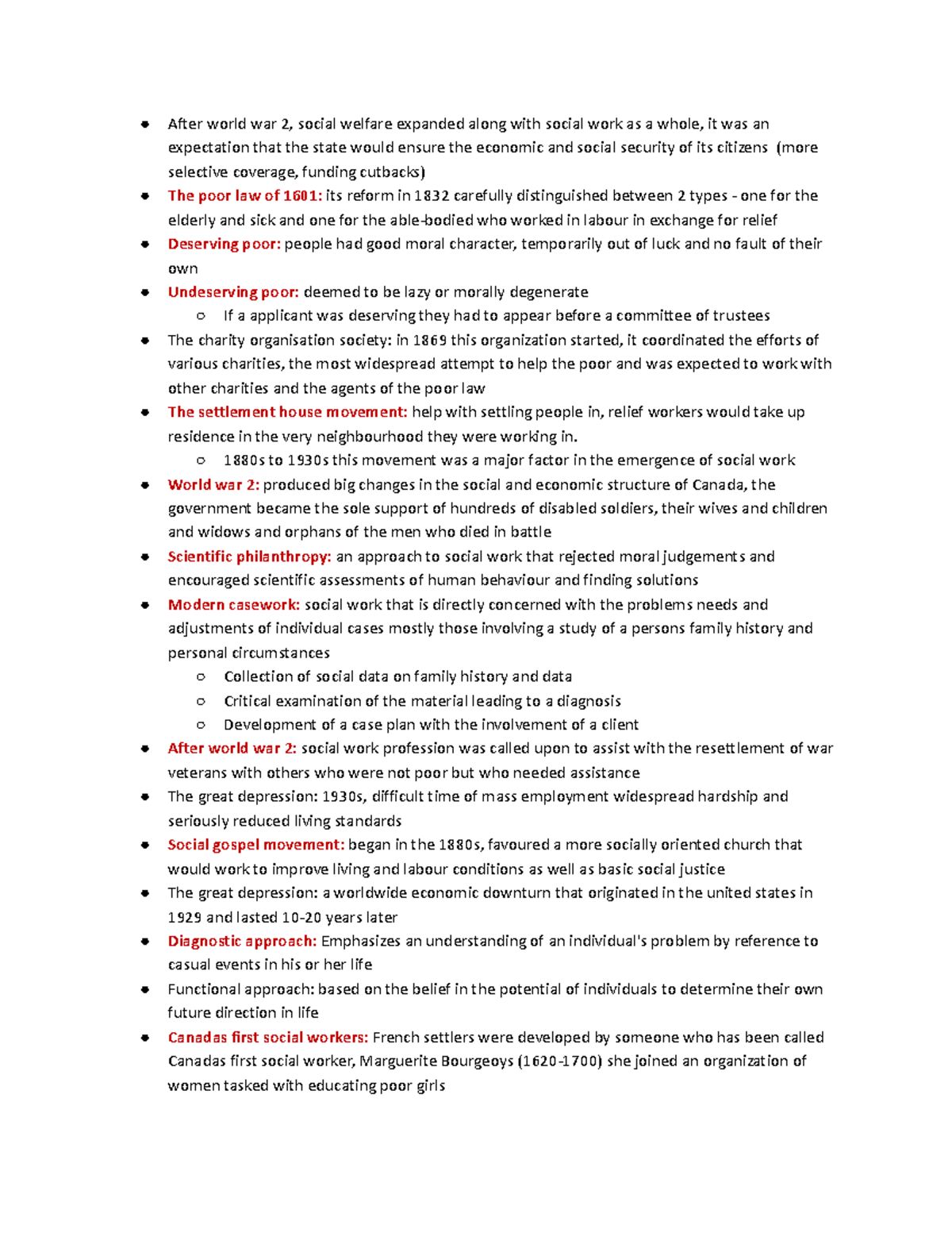 Social Work Evolution Post-WW2: Key Developments & Concepts - Studocu