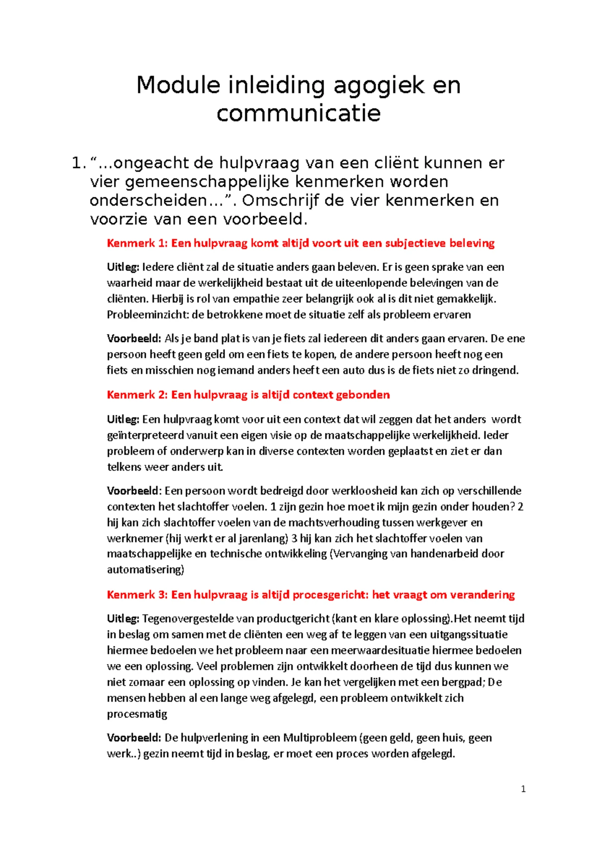 Samenvatting Agogiek: Voorwaarden agogie en Wat heeft agogiek te bieden ...