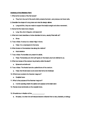 Final exam study guide (portage learning A&P 1) - Question 1: Define ...