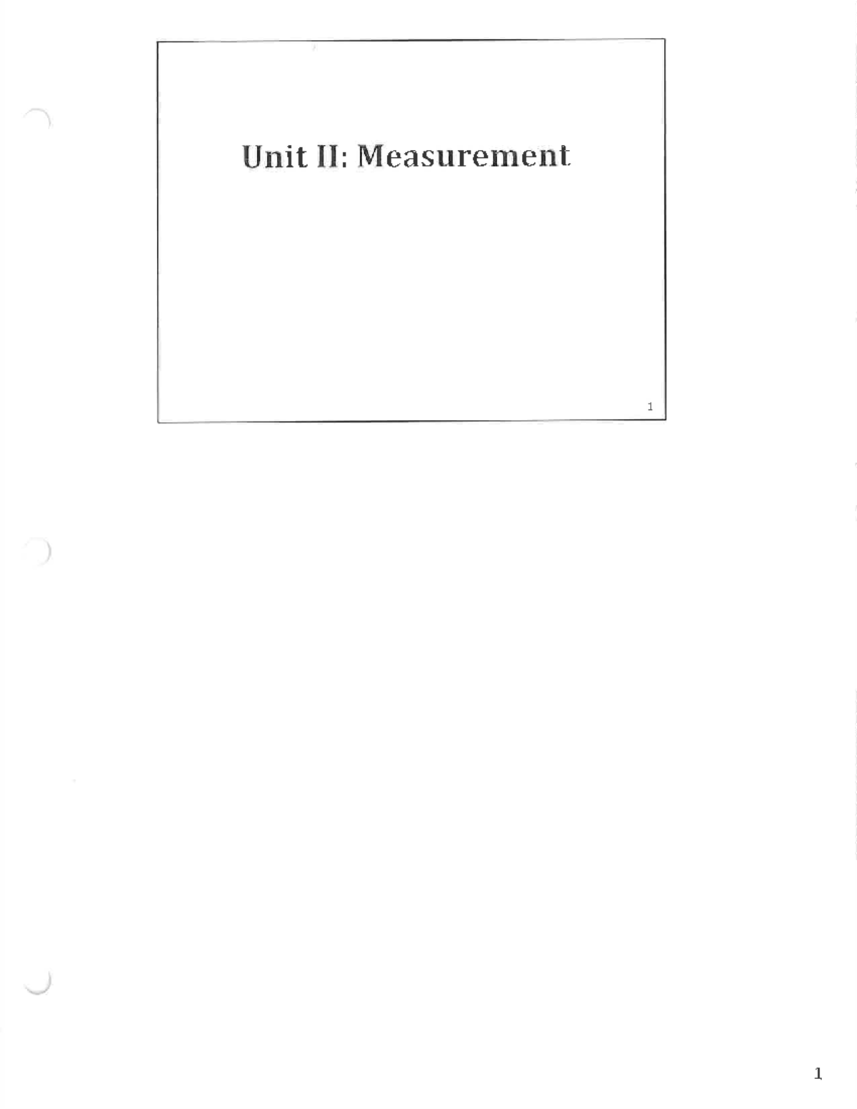 Unit II: Measurement Concepts and Scientific Notation Analysis - Studocu