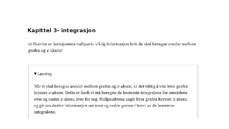 Kapittel 3: Integrasjon og Analysens Fundamentalteorem, NDLA NUMERISK ...