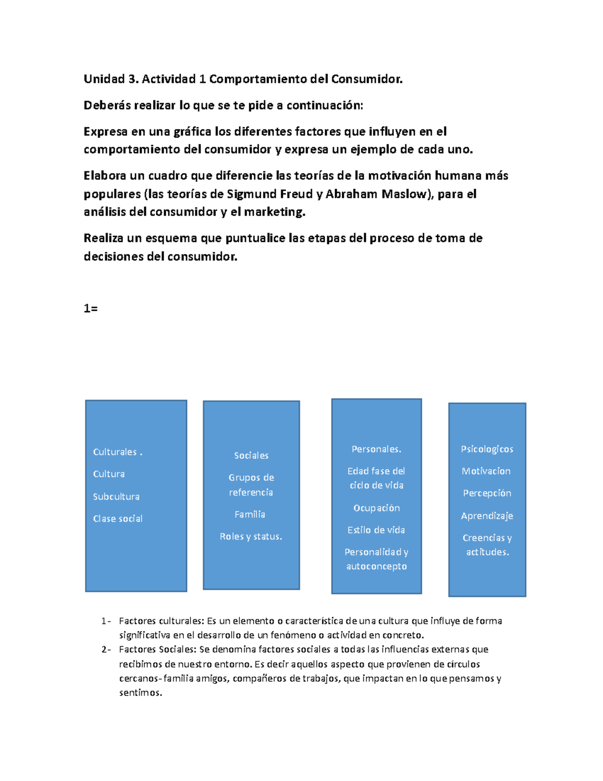 Unidad 3 Actividad 1: Análisis del Comportamiento del Consumidor - Studocu