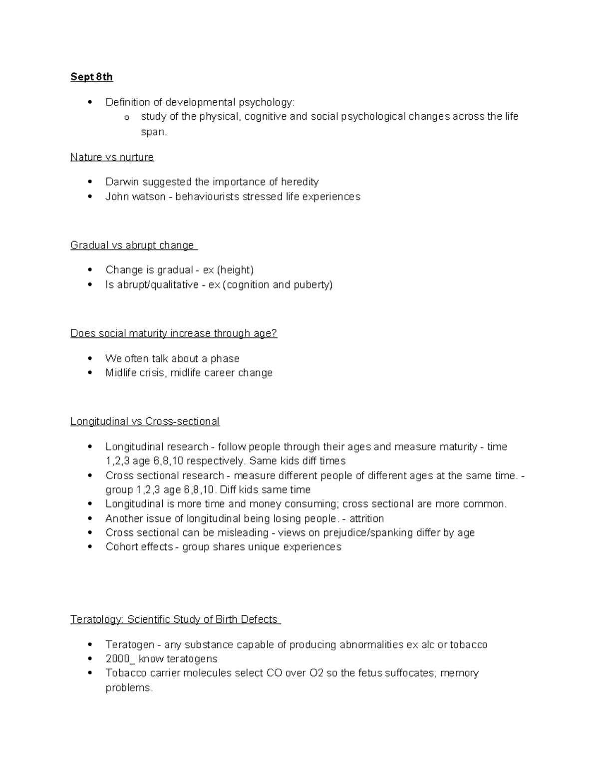 Developmental Psychology (PSY 101): Lifespan Changes & Cognitive Growth ...