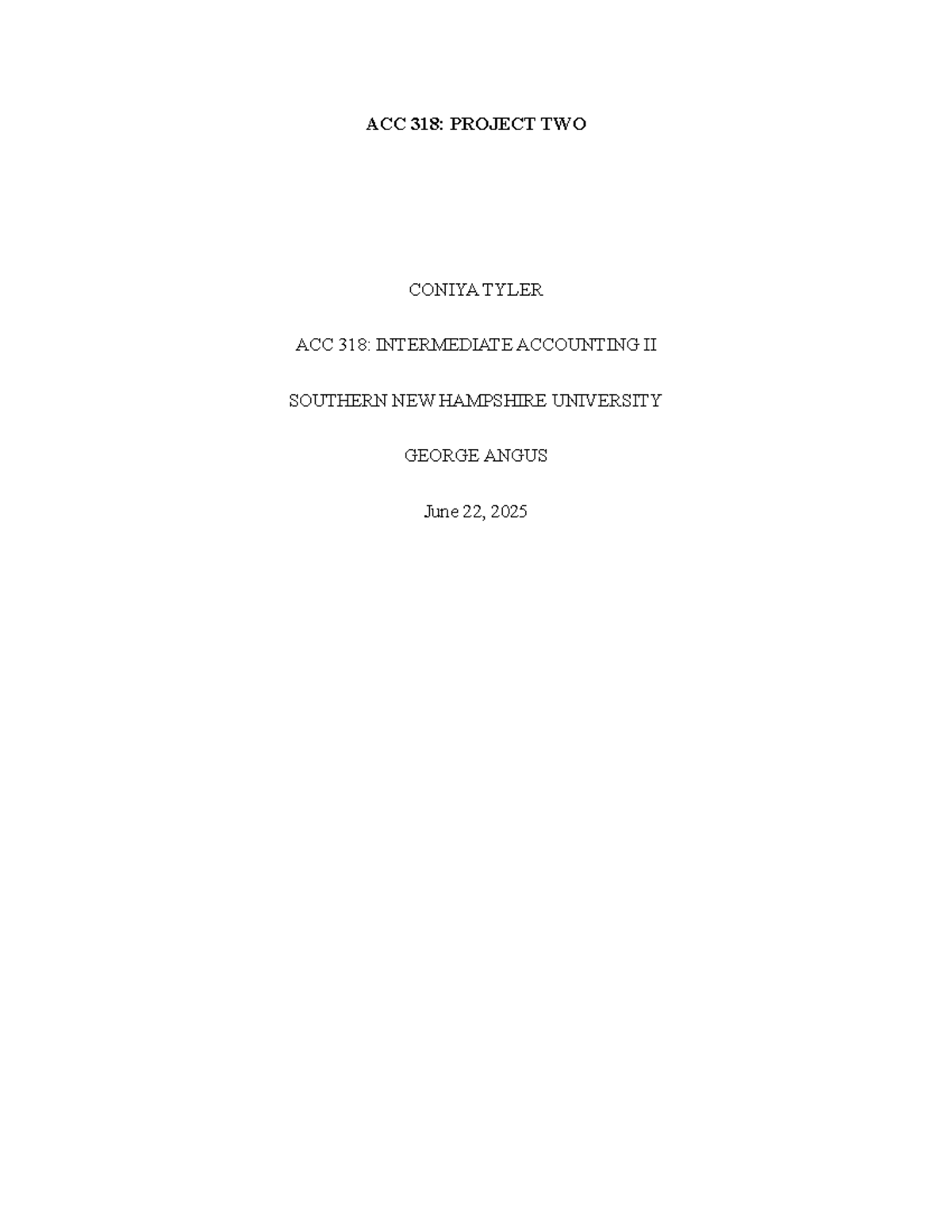 ACC 318: Project Two - Full Disclosure Principle in Accounting - Studocu