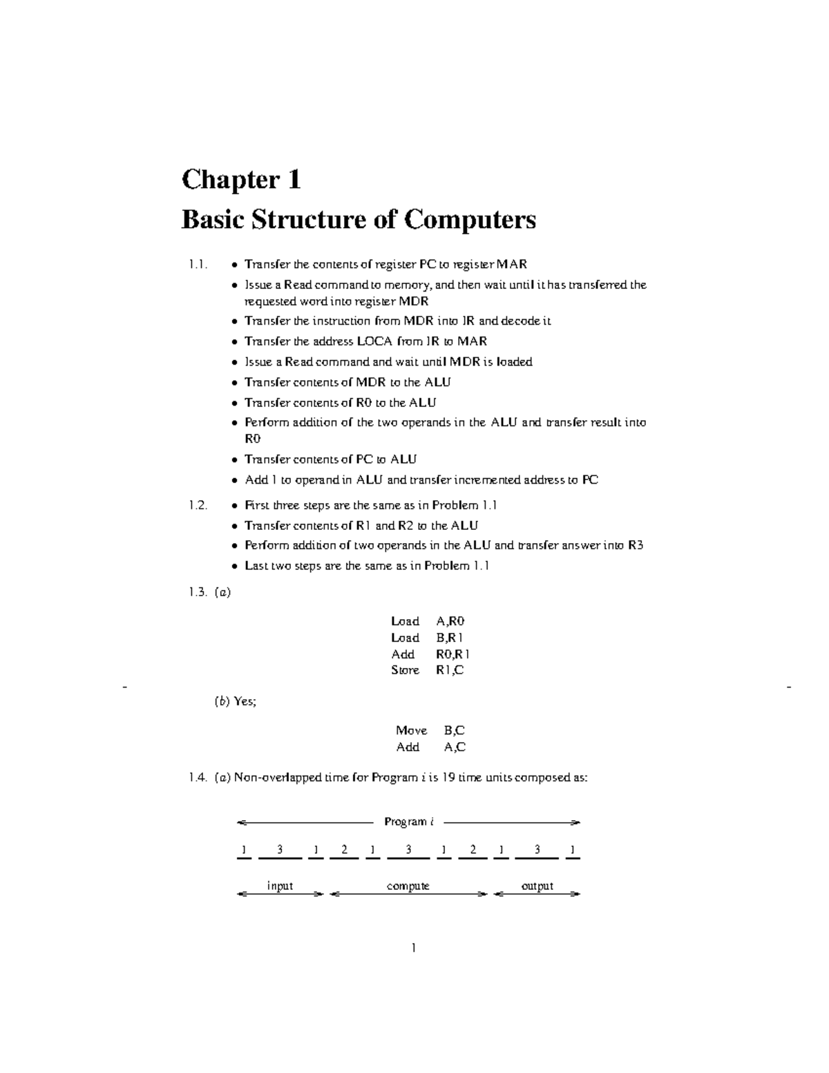Hamacher Computer Organization Solutions Manual - Chapter 11 - Studocu