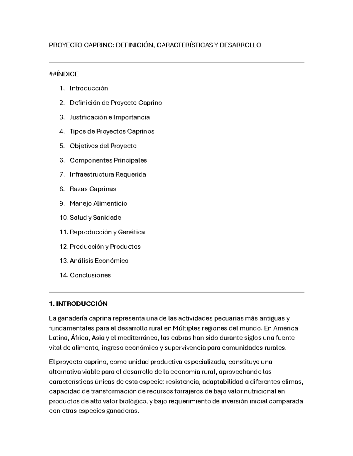 Proyecto Caprino: Definición, Características y Desarrollo Integral ...