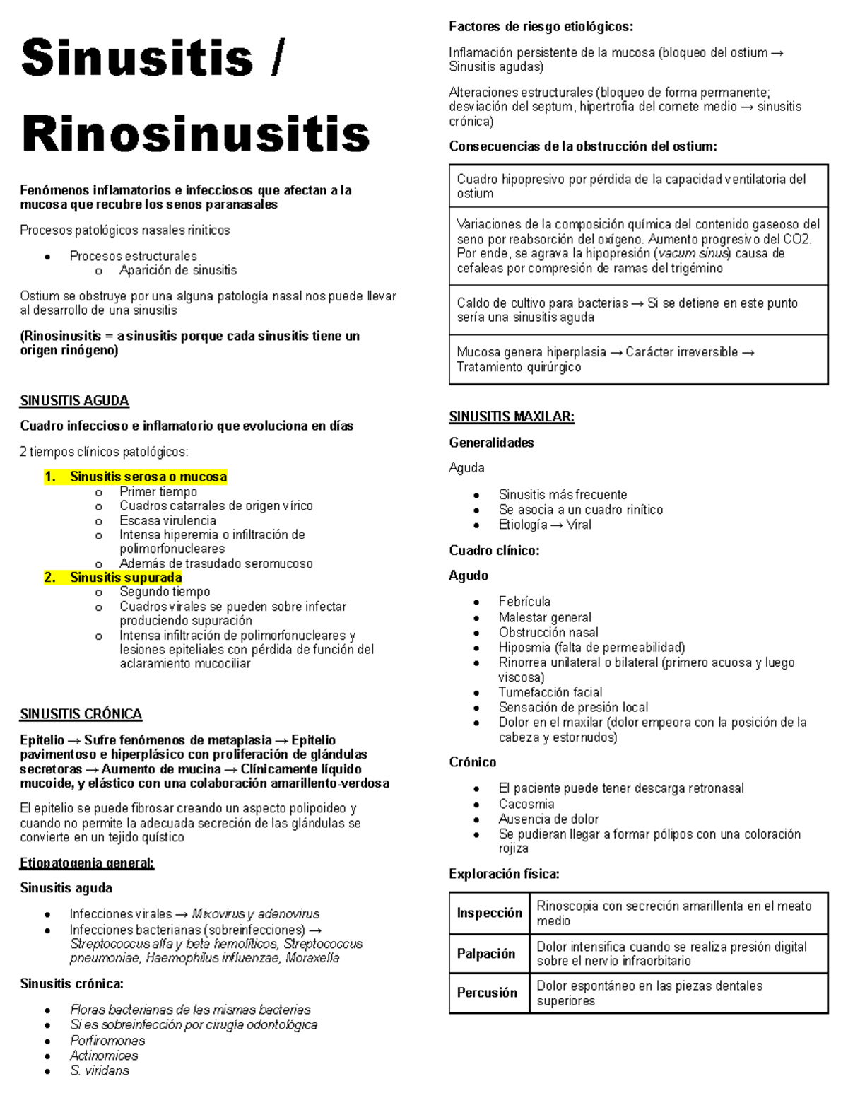 Sinusitis: GPC y Diagnóstico - Bibliografía y Tratamiento Clave - Studocu
