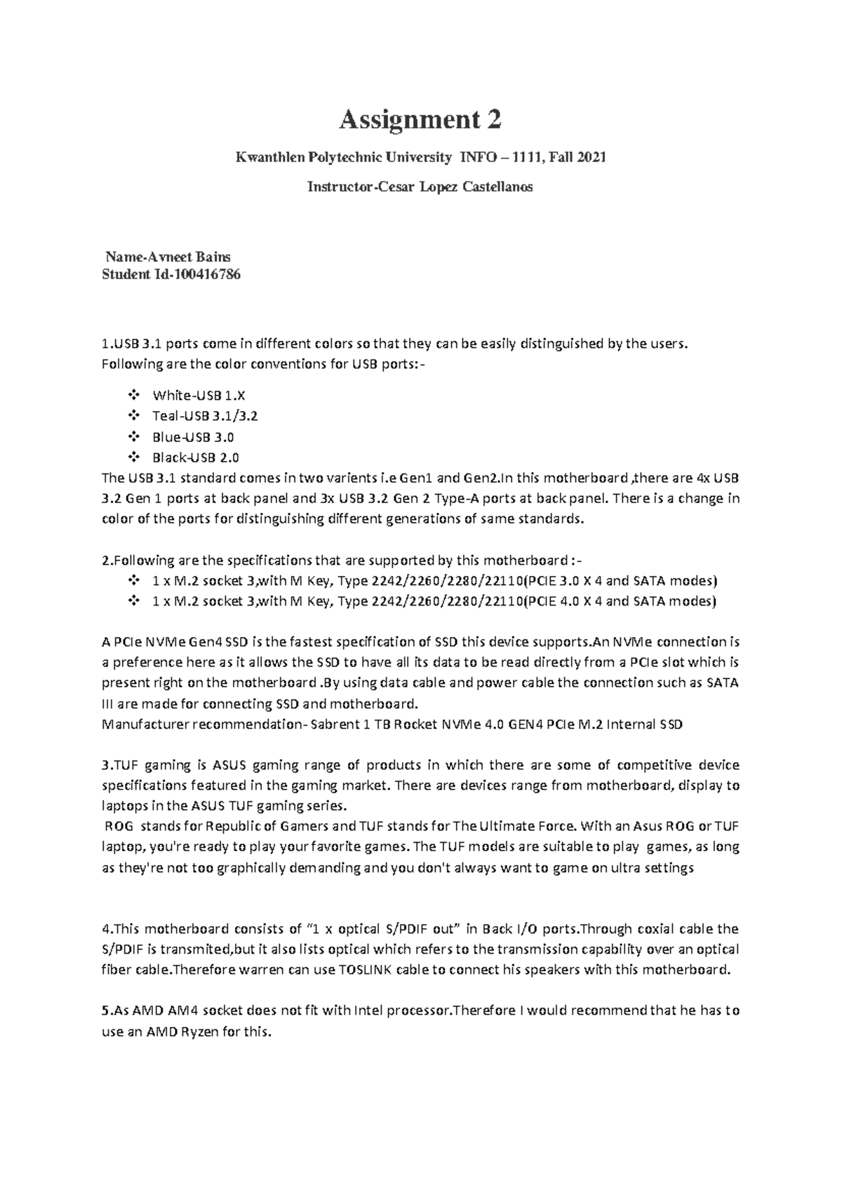 Assignment - communication - Assignment 2 Kwanthlen Polytechnic ...