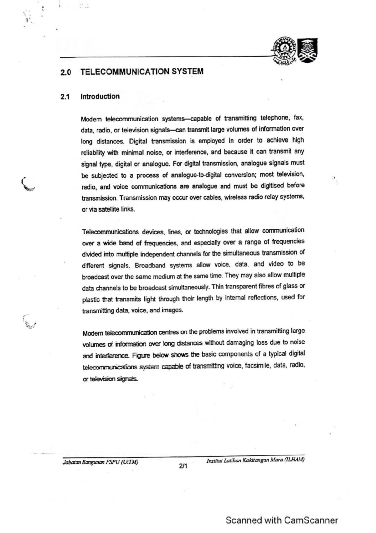 Telecommunication System Overview: Key Concepts and Components - Studocu