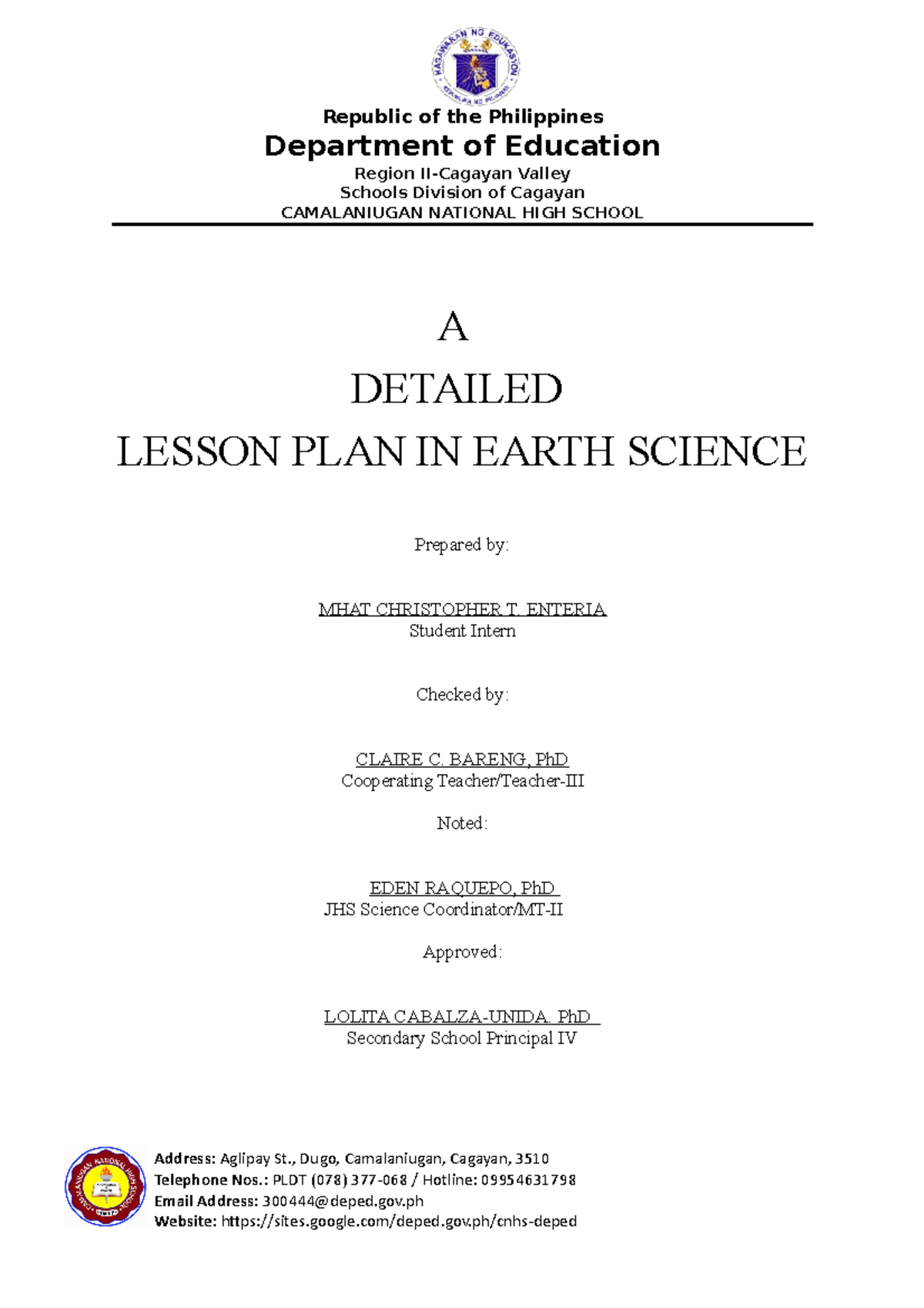 Factors affecting climate Lesson PLAN mhatenteria - 11 - Copy ...