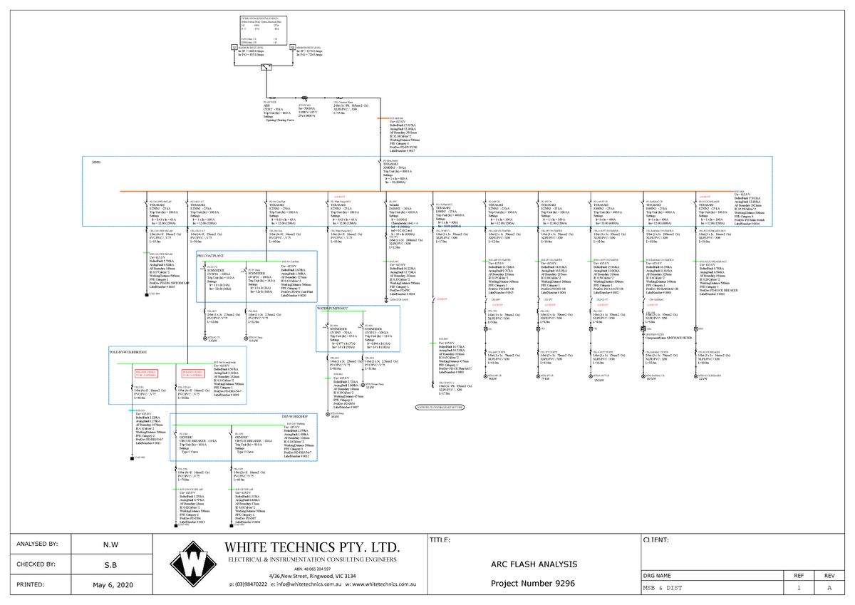 White Technics - Arc Flash Analysis (Project 9296) - Studocu