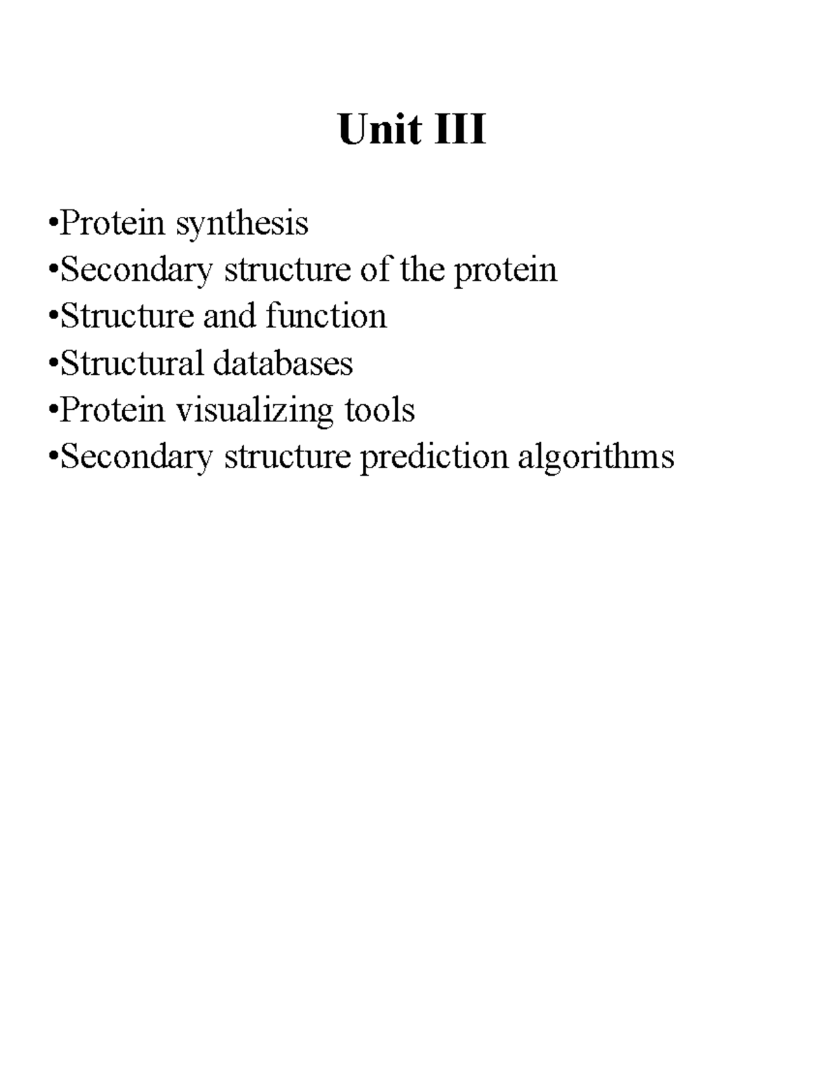 Unit 3: Protein Synthesis and RNA Function Overview - Studocu