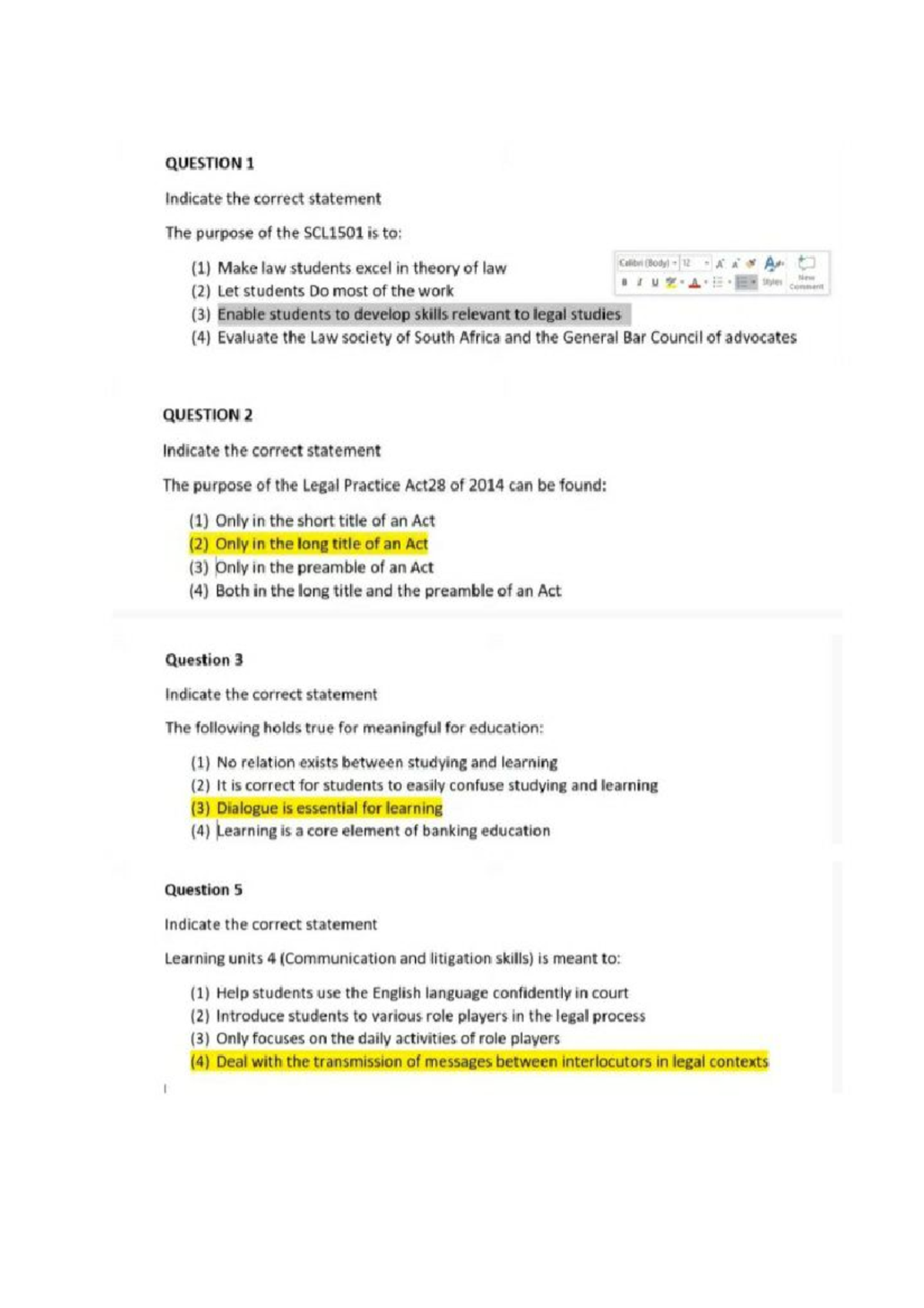 SCL Questions and Memo: Key Concepts and Insights - Studocu