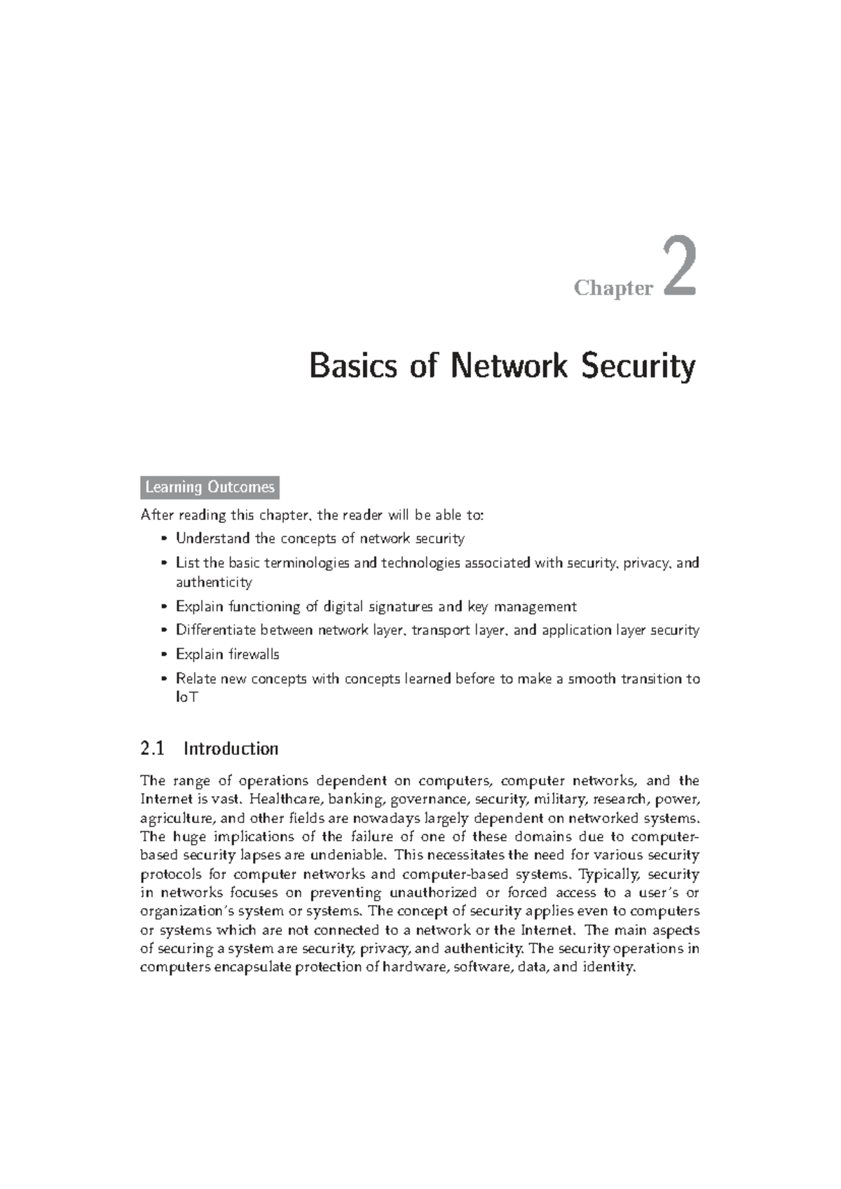 Basics of Network Security (Course Code: 03) - Chapter 2 Overview - Studocu