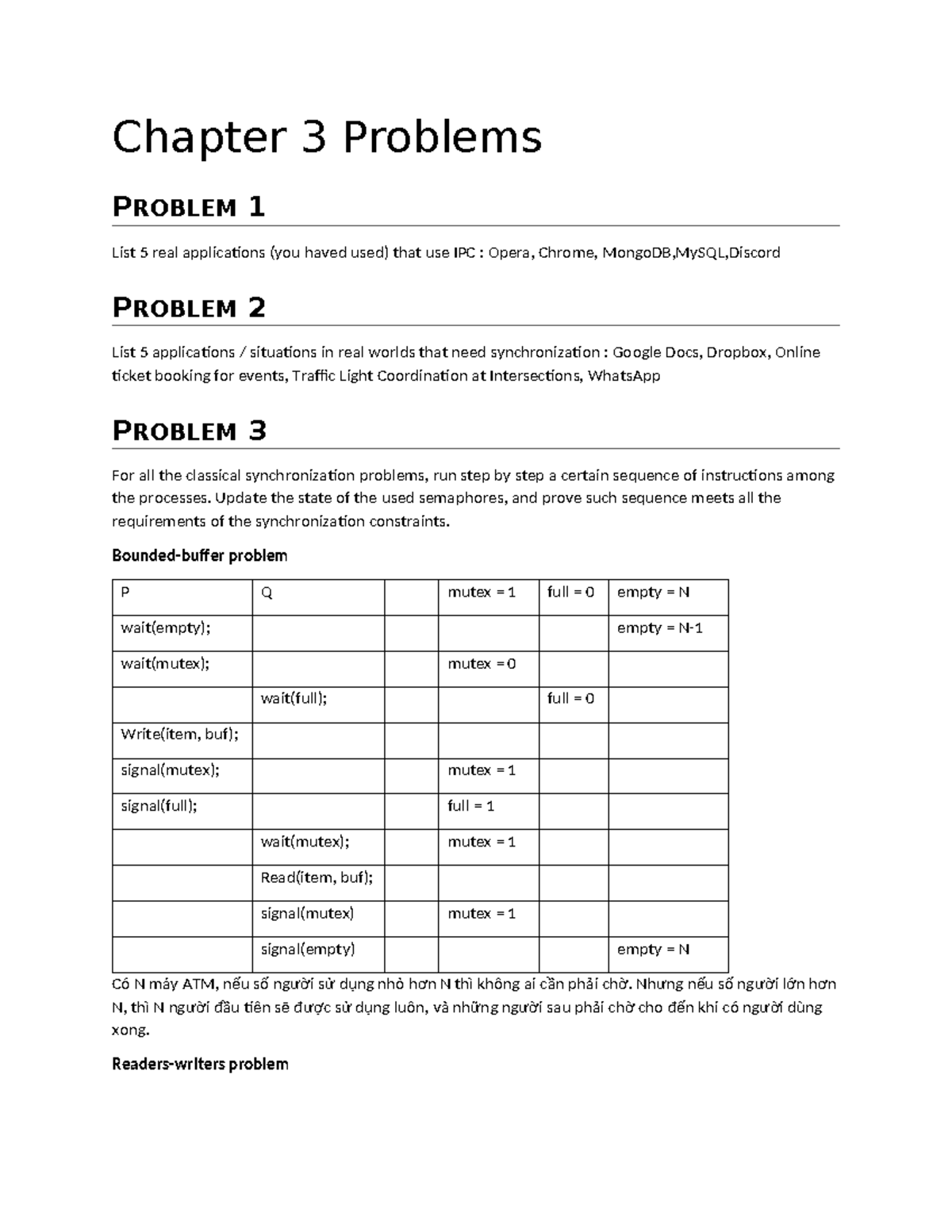 Chapter 3 Problems and Solutions - 12312 - Studocu