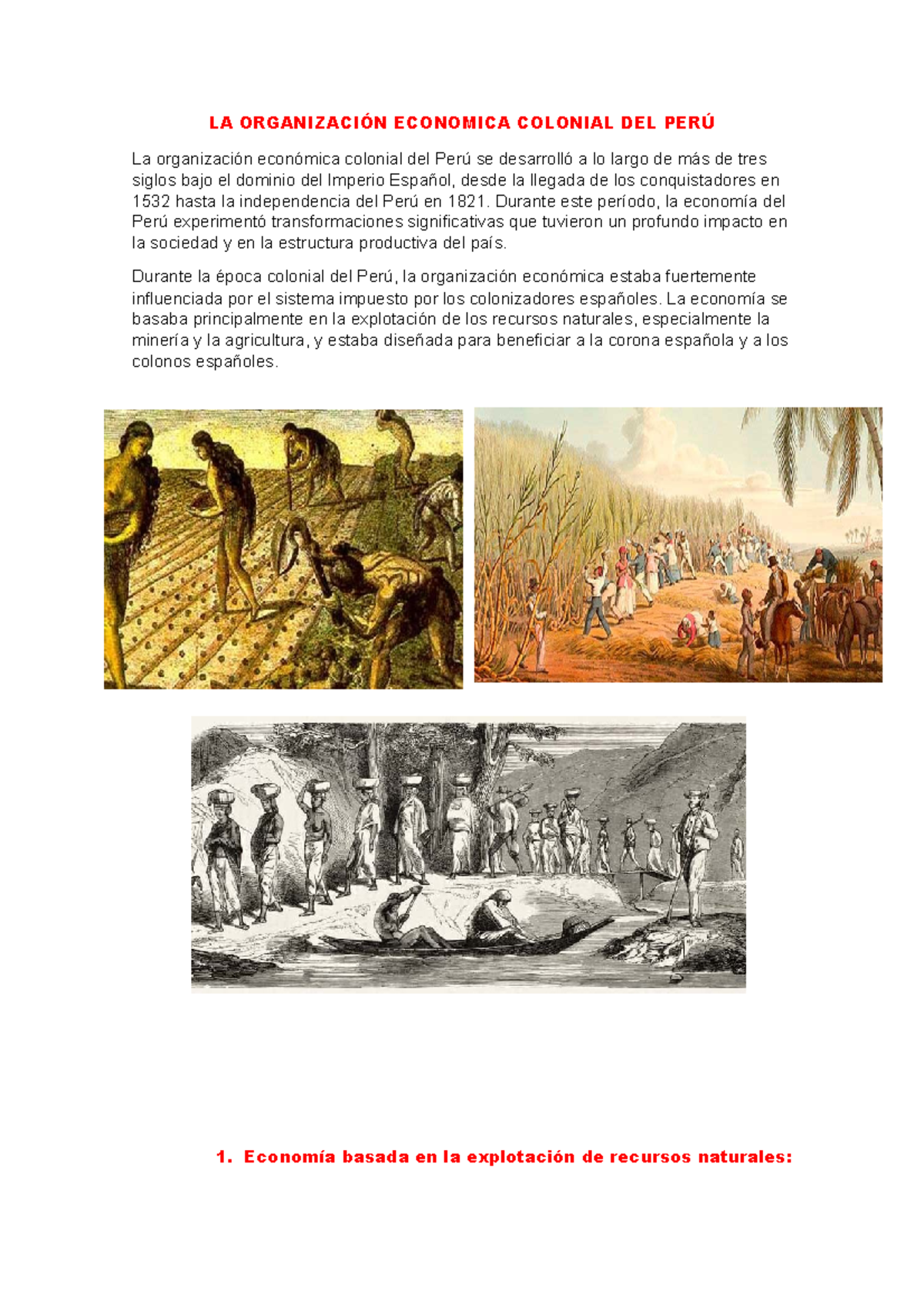 LA ORGANIZACIÓN ECONÓMICA COLONIAL EN PERÚ: UN ESTUDIO HISTÓRICO - Studocu