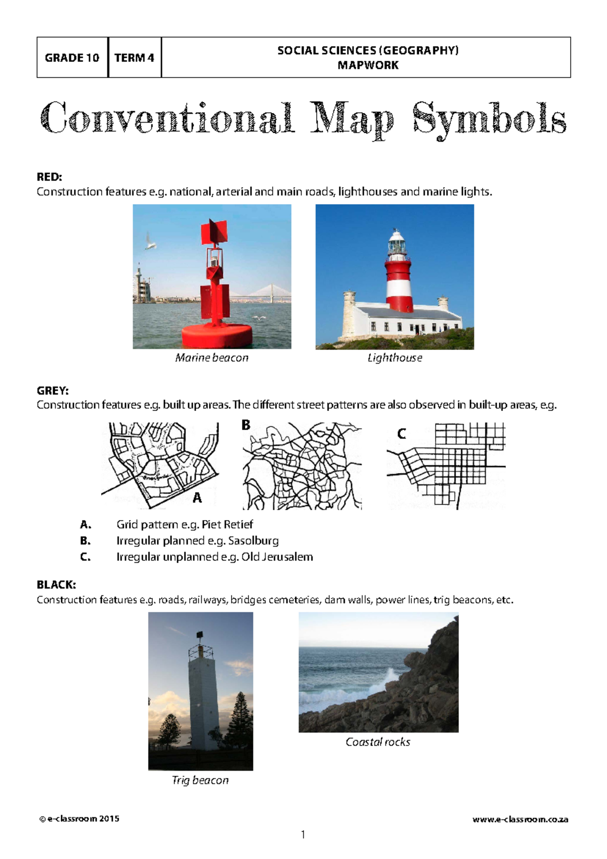 Grd10-GEO Mapwork: Comprehensive Notes on Conventional Map Symbols ...