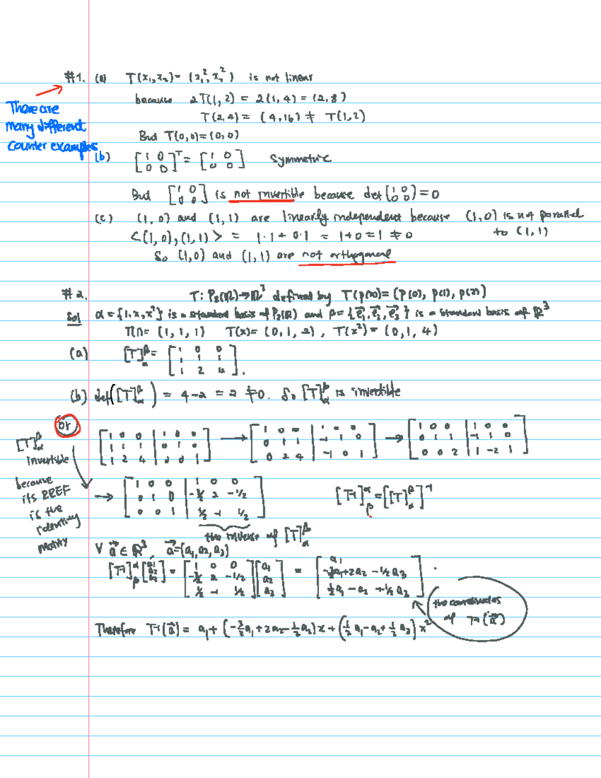 MAT224-2023-2024 (Winter) -Term Test 2-sols - t T x _ 2 x is notlinear ...