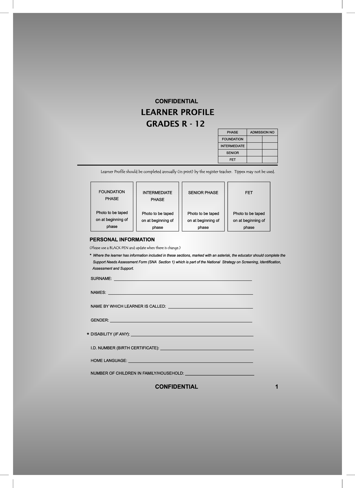 Learner Profile Grades R-12: Annual Admission & Support Info - Studocu