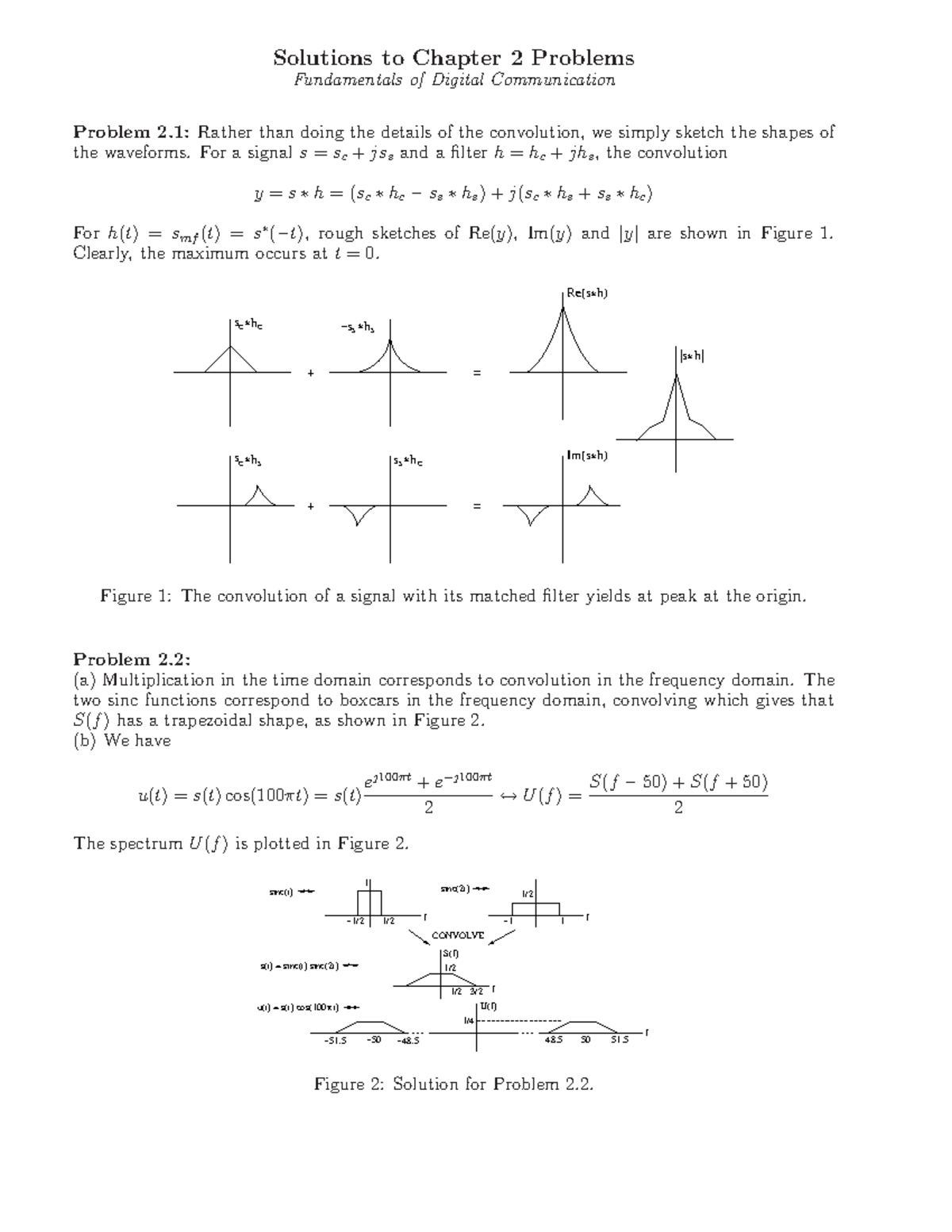 Fundamentals of Digital Communication (EE 201) - Chapter 2 Solutions ...