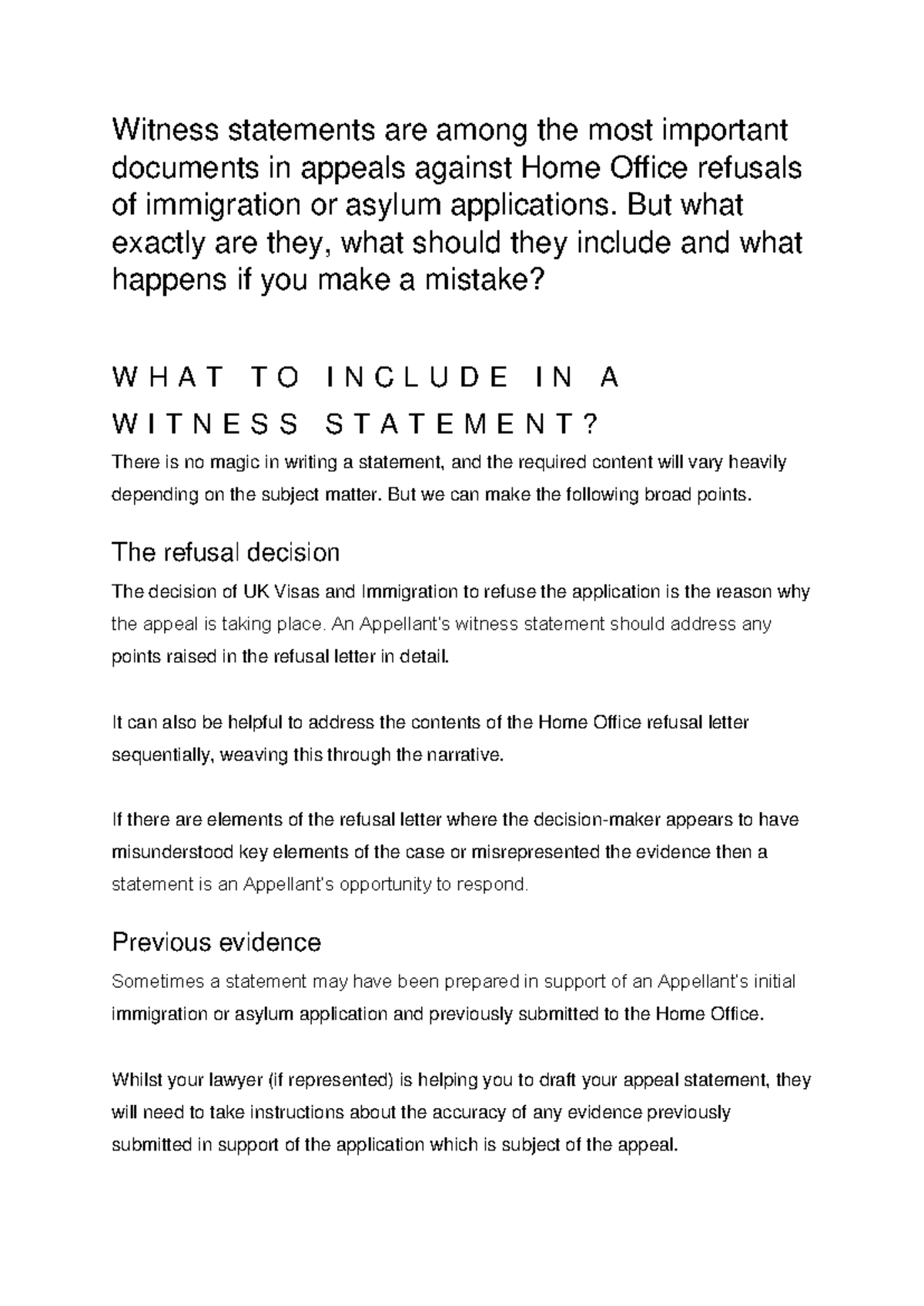 What is included in witness statement - Witness statements are among ...
