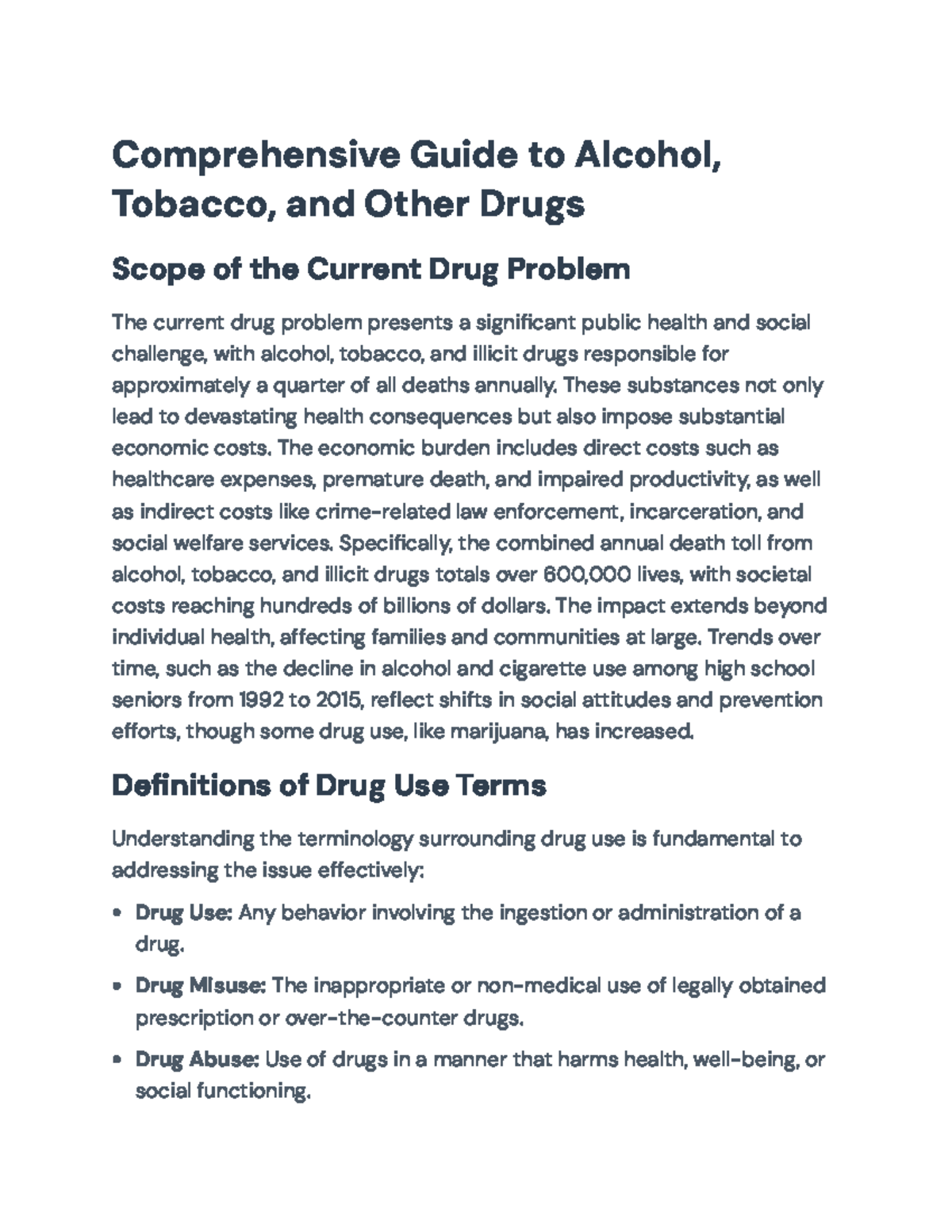 Comprehensive Overview of Drug Abuse: Types, Risks & Prevention ...