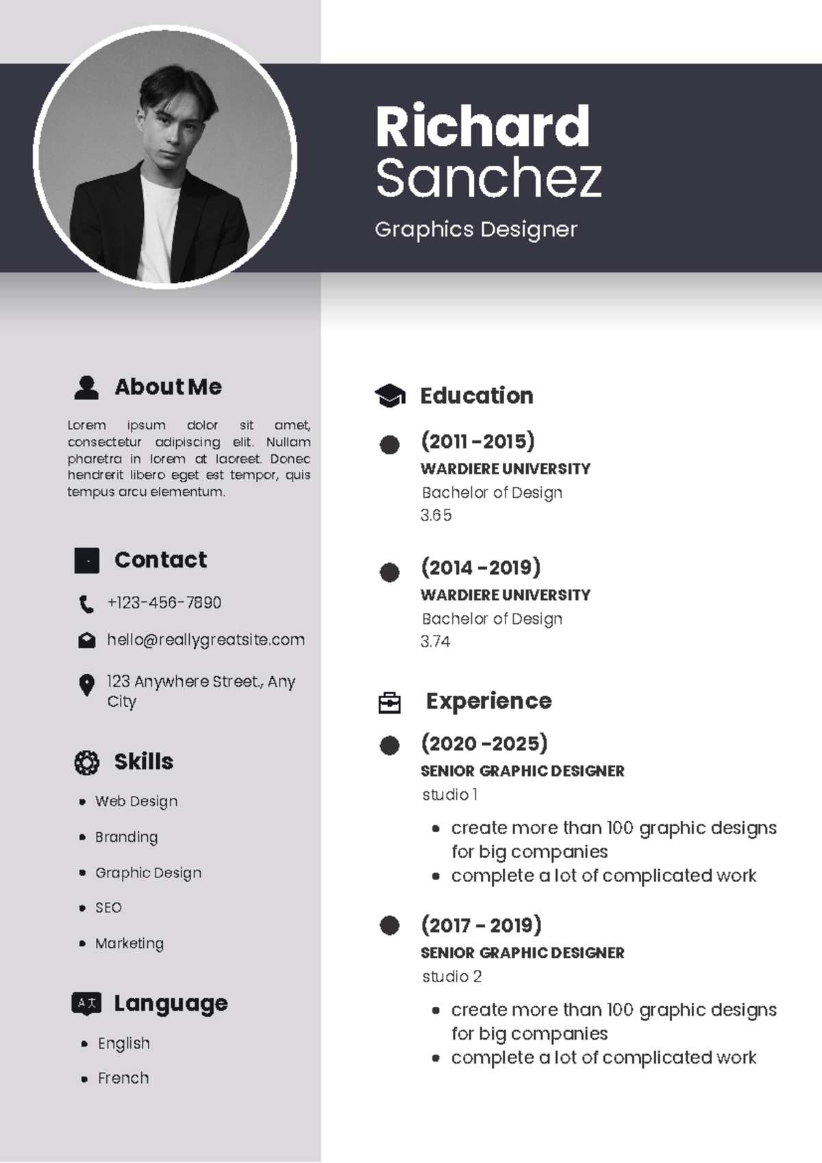 Black and Grey Simple Infographic Resume 20250304 095808 0000 - Richard ...