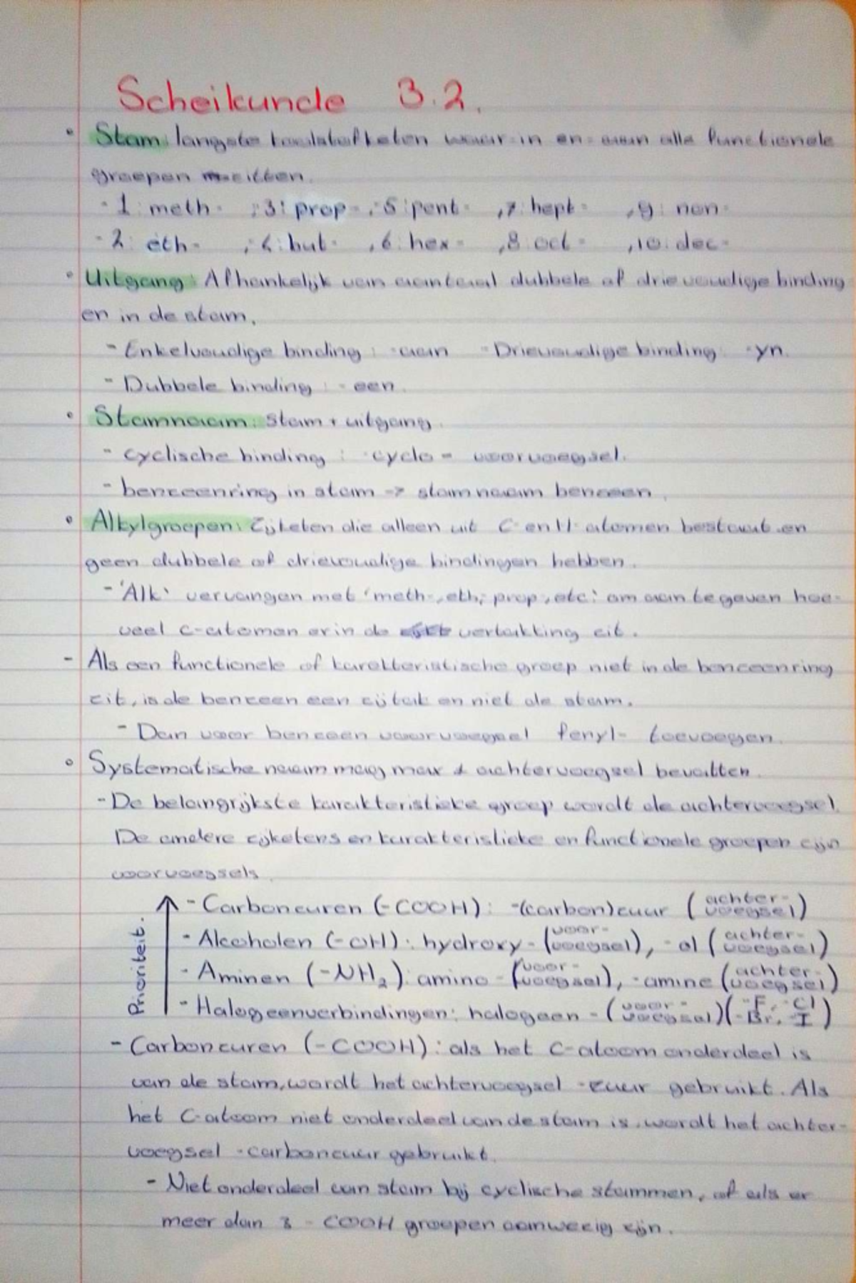 Scheikunde 3 - Samenvatting van Functionele Groepen en Bindingen ...