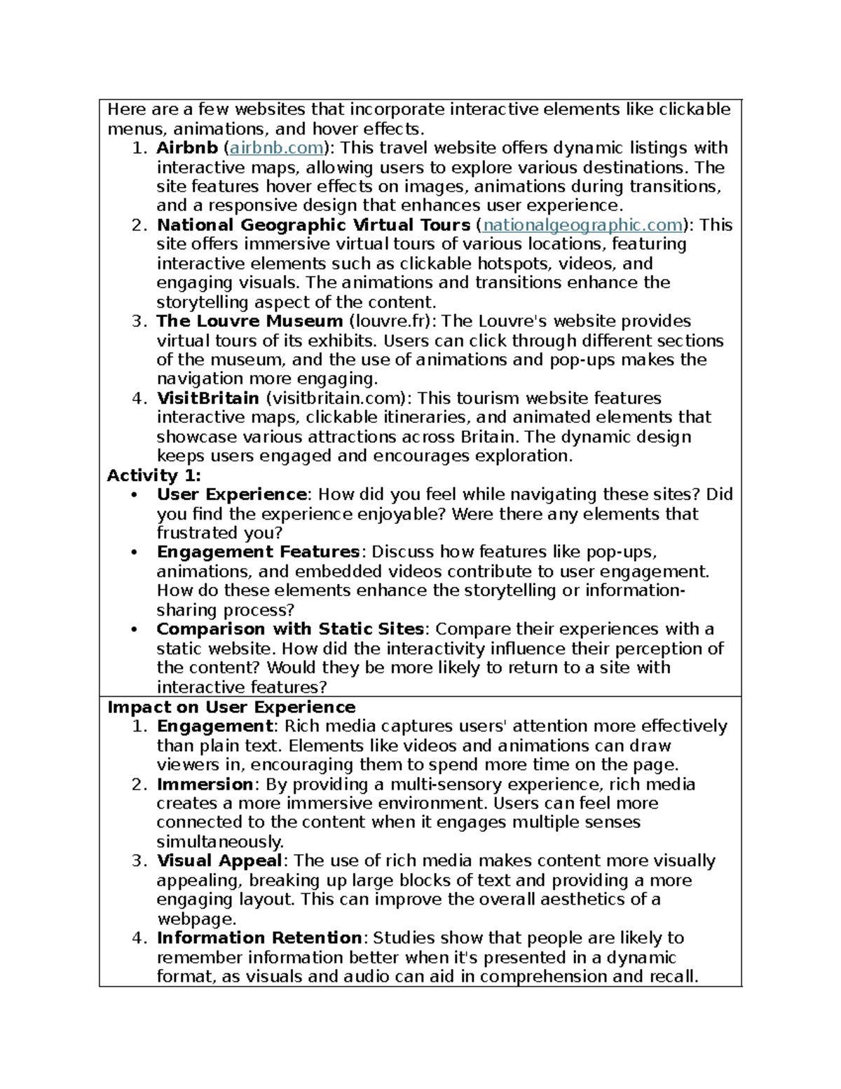 Q2W1 - Learning Materials on Interactive Digital Content - Studocu
