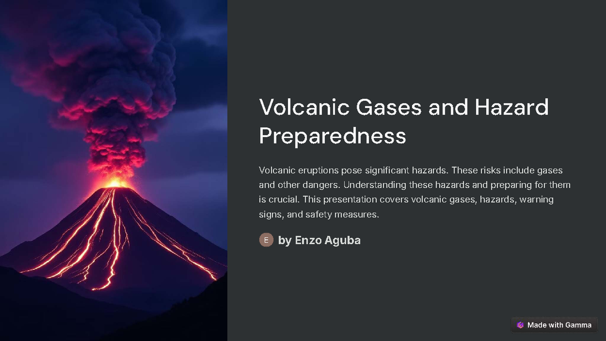 Volcanic Gases and Hazard Preparedness: Key Insights and Safety ...