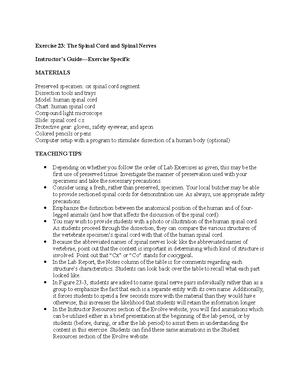 Exercise 24 - anwer keys and reviewer notes - Exercise 24: The Brain ...