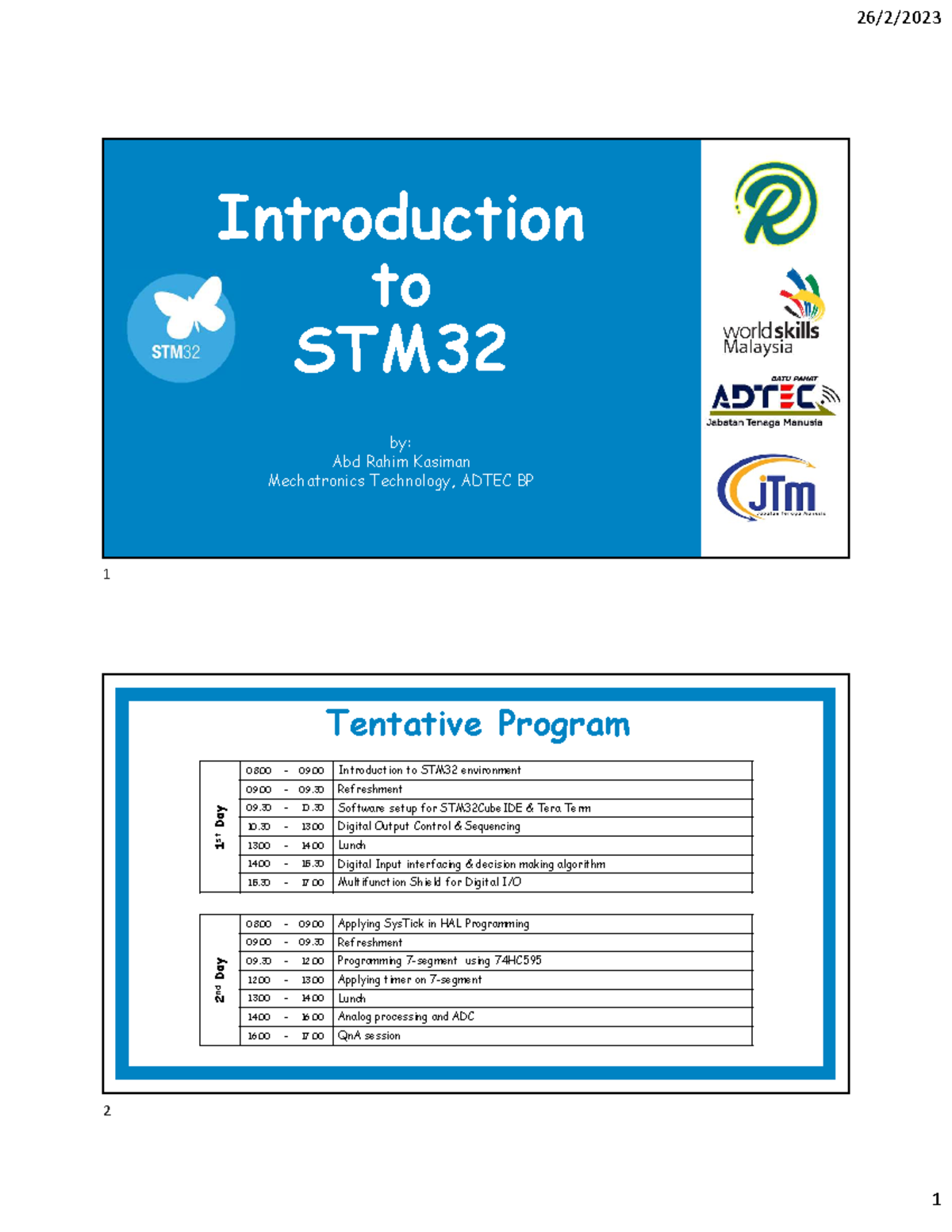STM32 Fundamentals and Applications - CSA Course Overview - Studocu