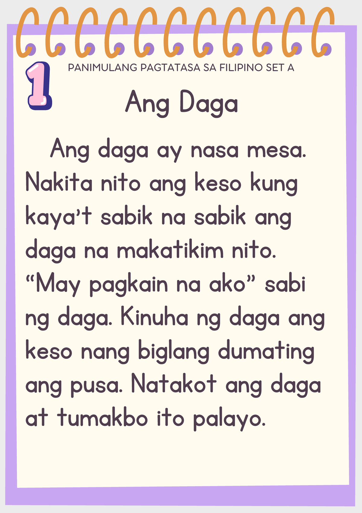 Panimulang Pagsusuri sa Filipino: Ang Daga at Iba Pang Kuwento - Studocu