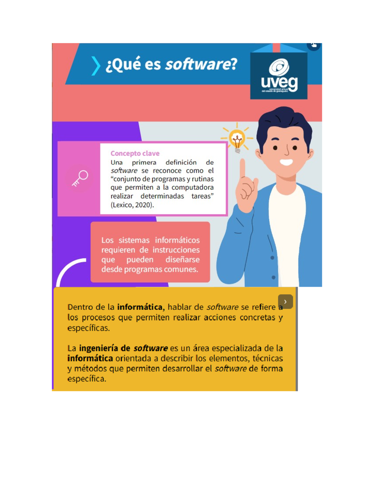 Qué es software - es software? uveg del Concepto clave Una primera ...