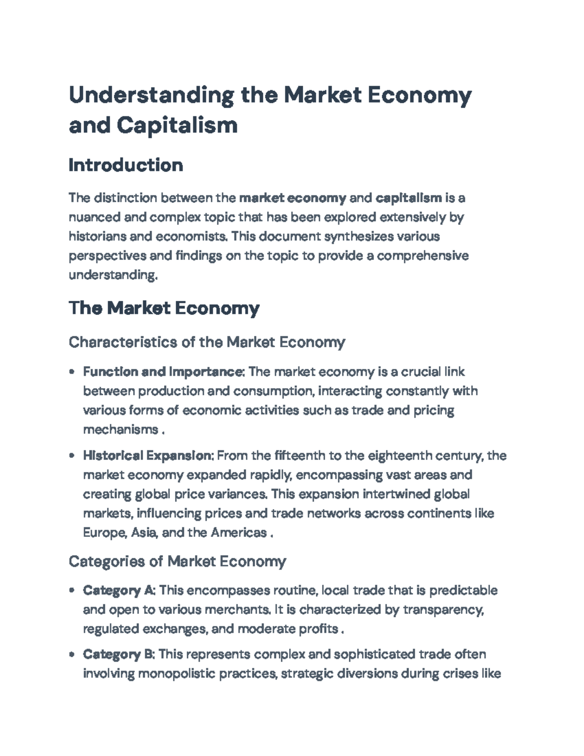 Understanding Market Economy and Capitalism: A Comprehensive Analysis ...