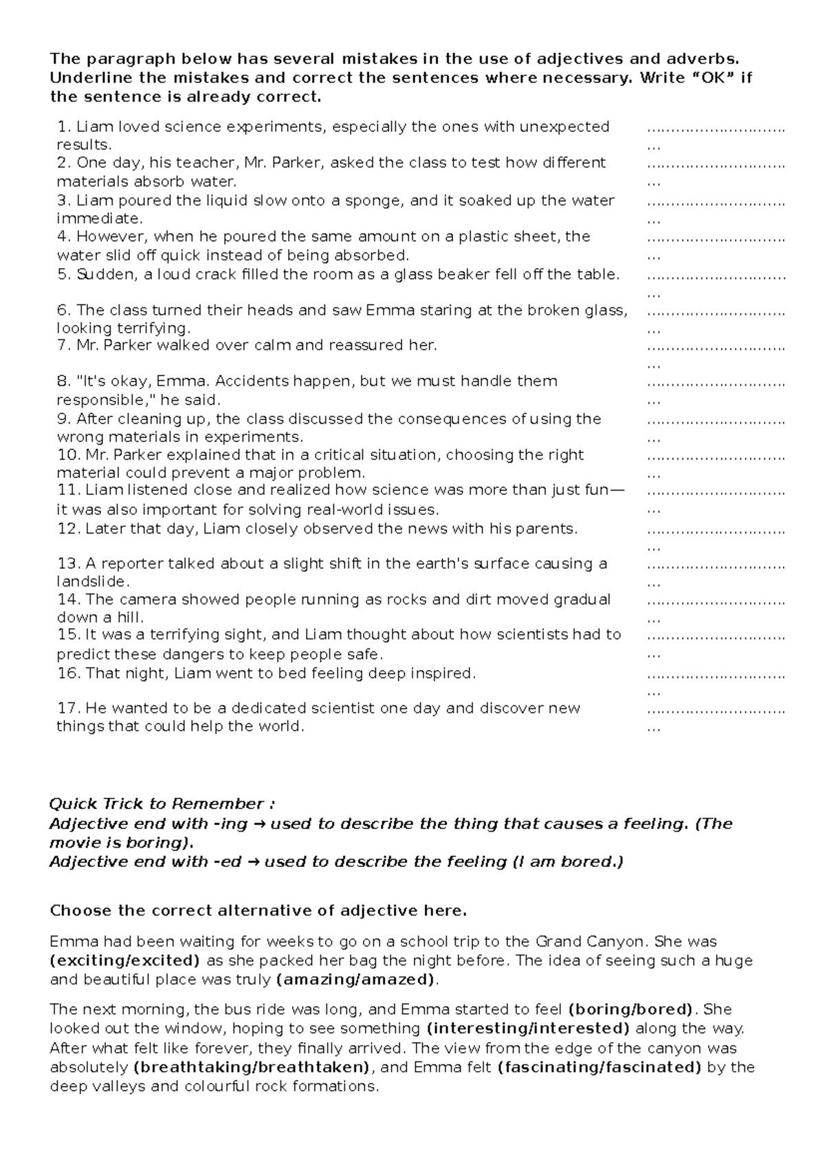 Adjective and Adverb Usage Corrections and Tips - Studocu