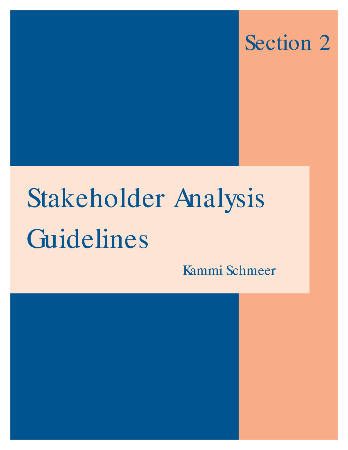 Stakeholder Analysis Guidelines for Effective Policy Development - Studocu