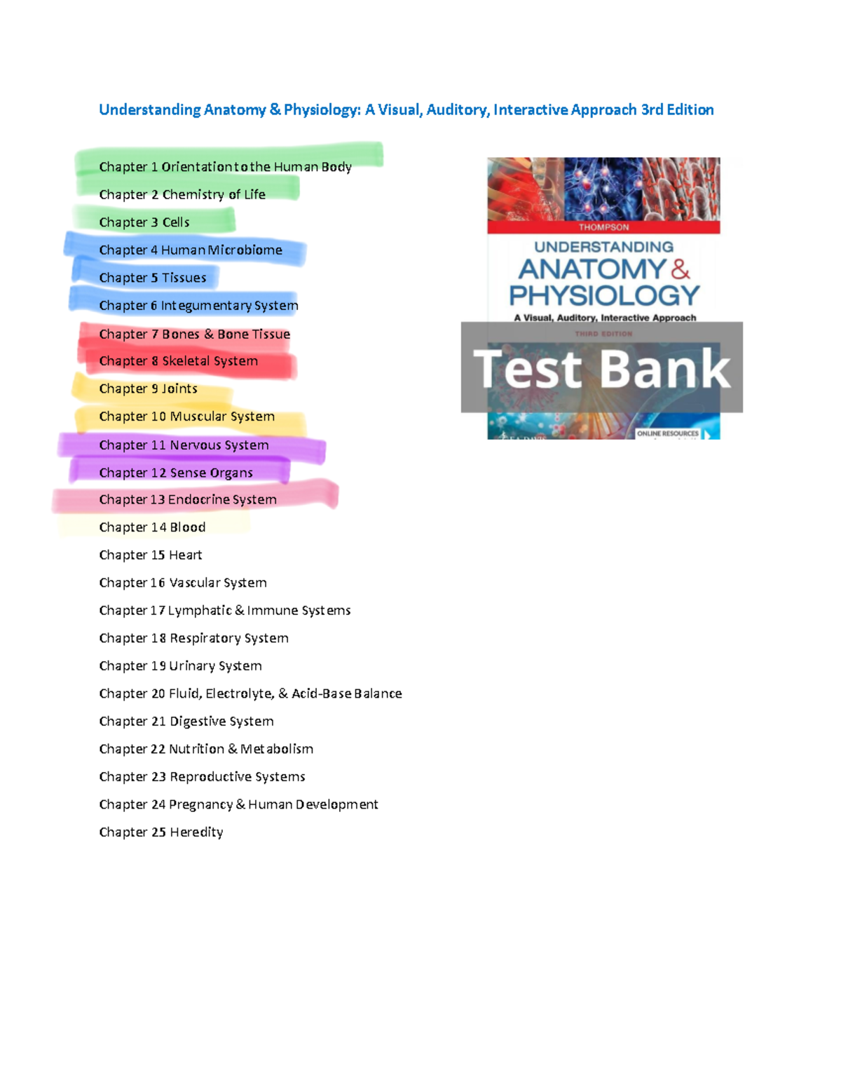 9780803676459 - Anatomy & Physiology Study Guide & Worksheet - Studocu