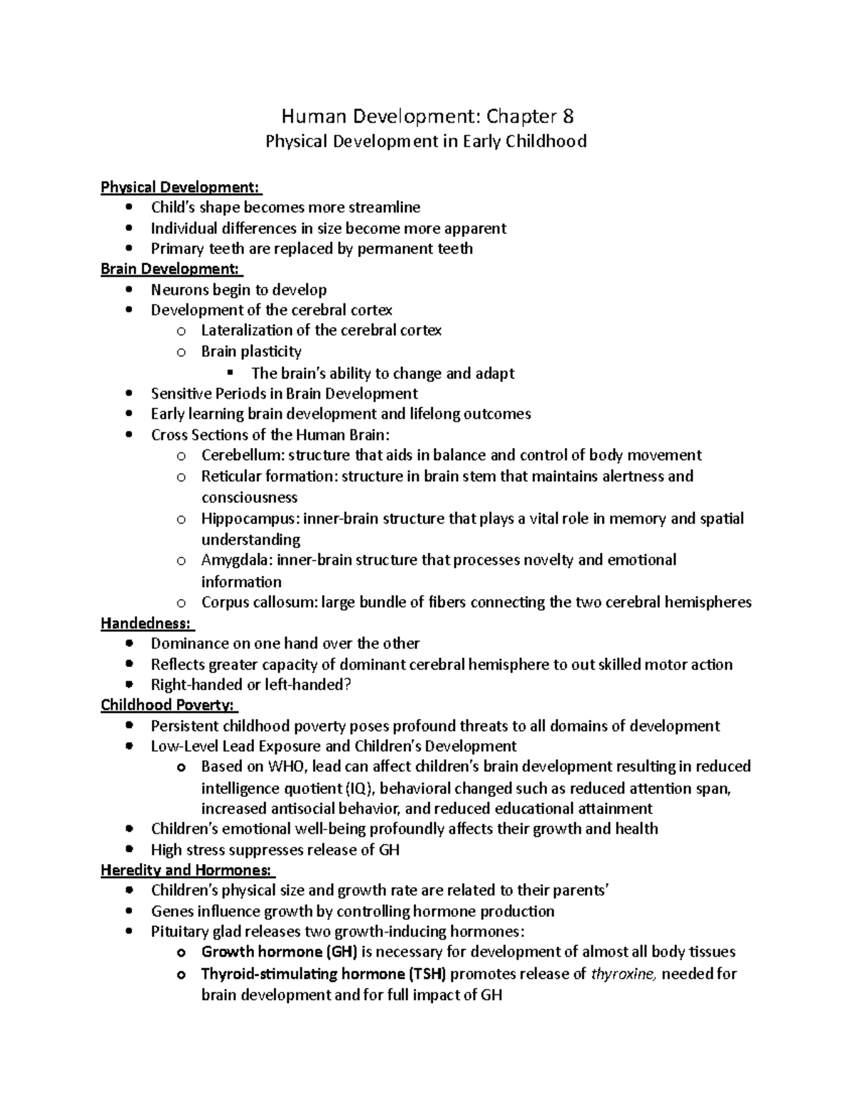 Chapter 8 - Physical Development in Early Childhood - Human Development ...