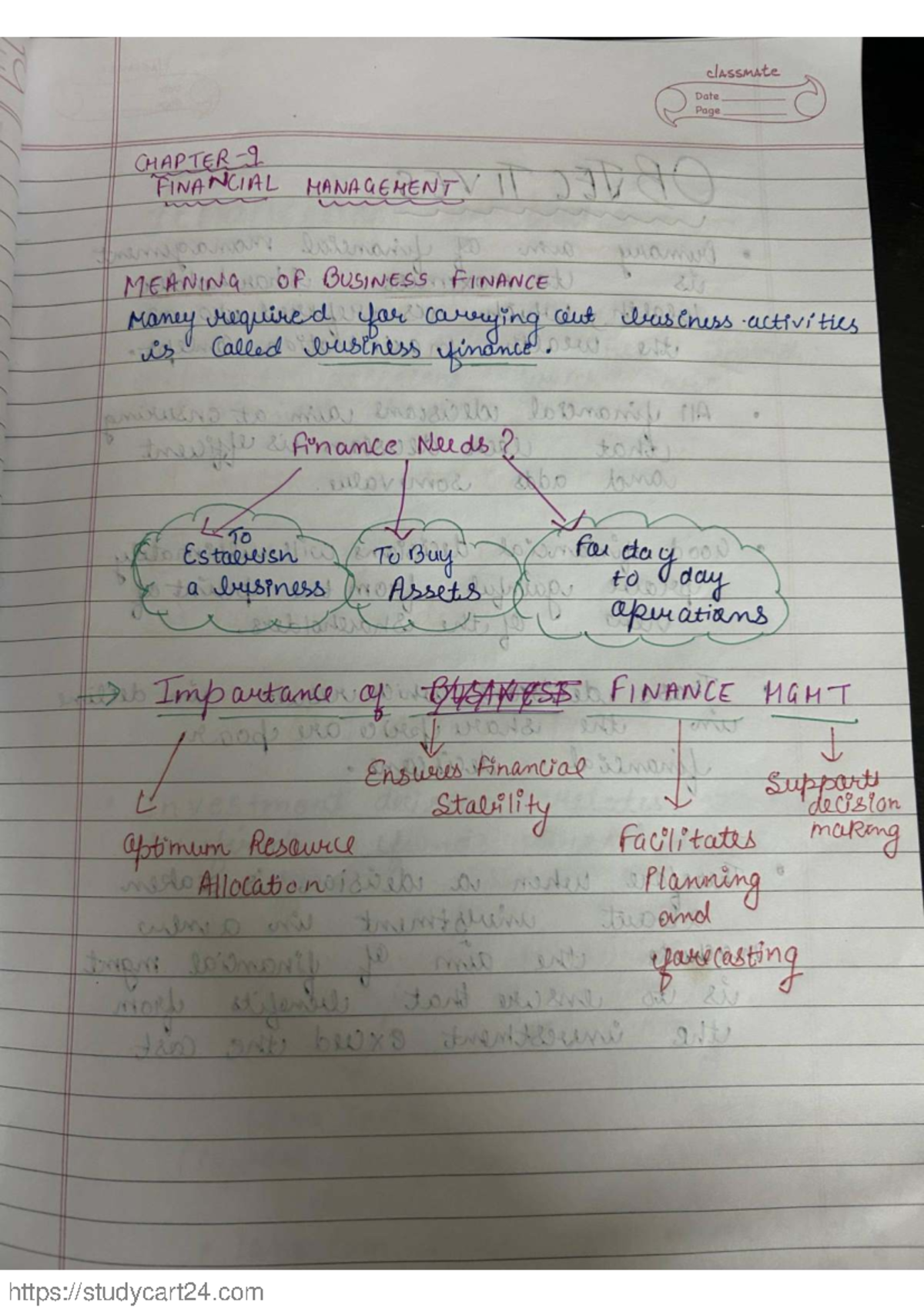 Chapter 1: Financial Management Overview (Course Code: IT) - Studocu