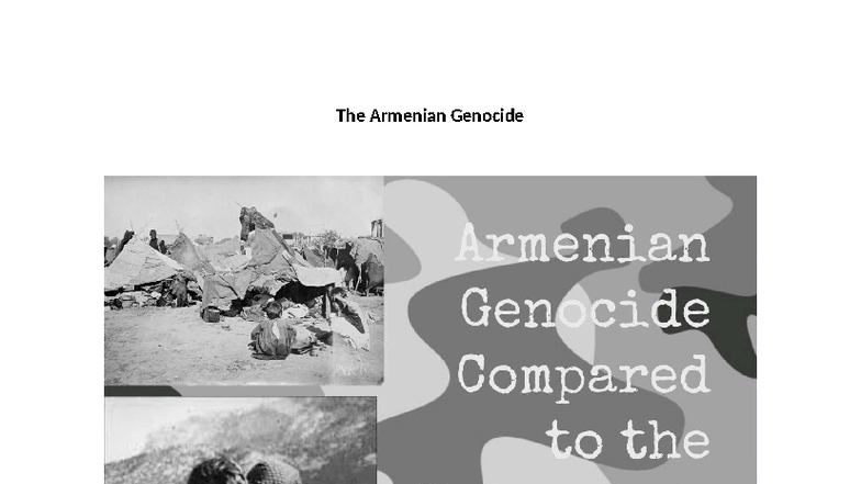 History Essay Assessment Task: Armenian Genocide vs. Holocaust - Studocu