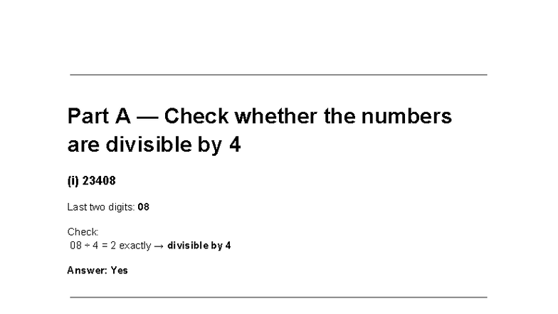 Divisibility by 4 Practice Problems and Solutions - Studocu