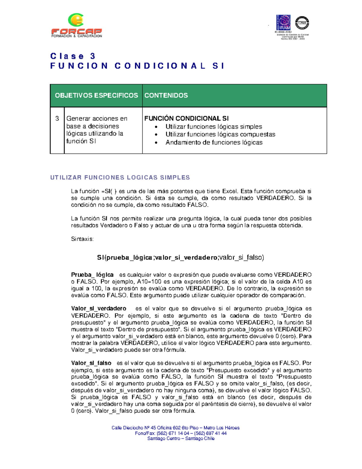 Función Condicional SI: Aplicaciones y Ejemplos en Excel (Clase 3 ...