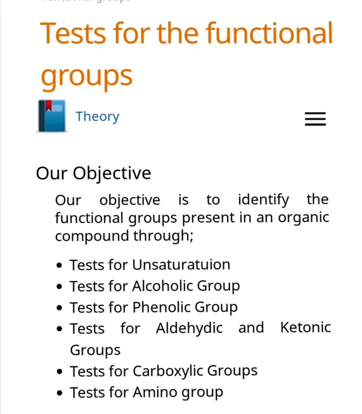 Functional Group Tests: Identification Methods and Reactions - Studocu