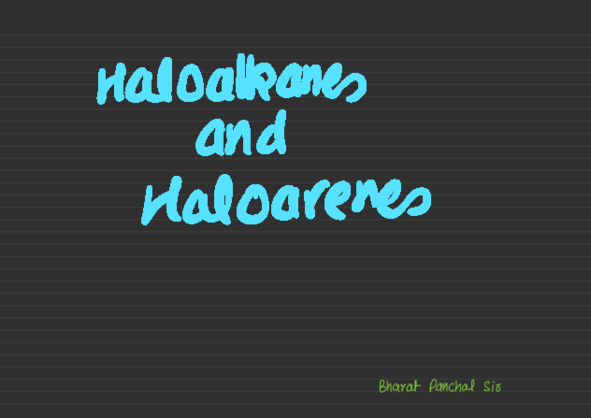Haloalkanes And Haloarenes Paid Class - Halo alkanes and Kaloarenes ...