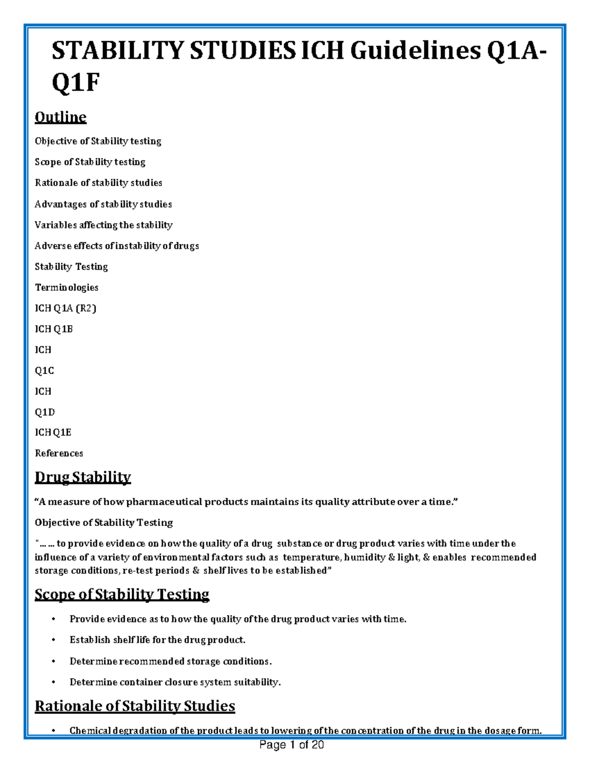 Stability Testing Guidelines for Drug Products: ICH Q1A-R2 Overview ...