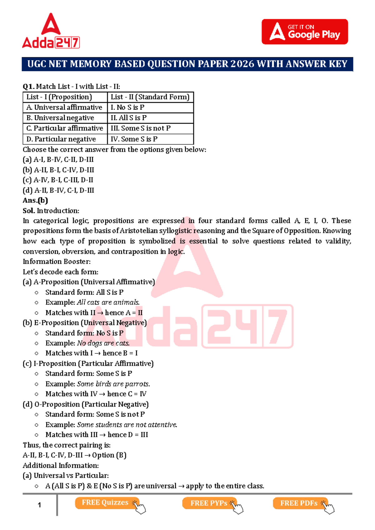 UGC NET Memory Based Question Paper 2026 with Answer Key - Studocu