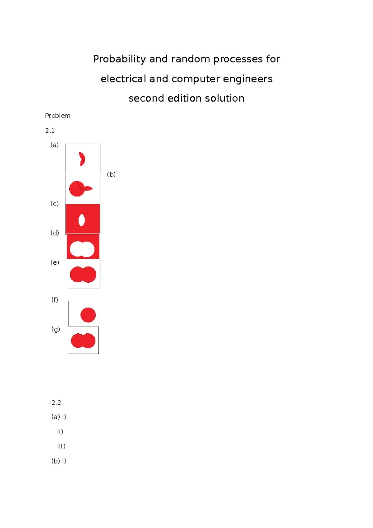Probability and random processes for electrical and computer engineers ...
