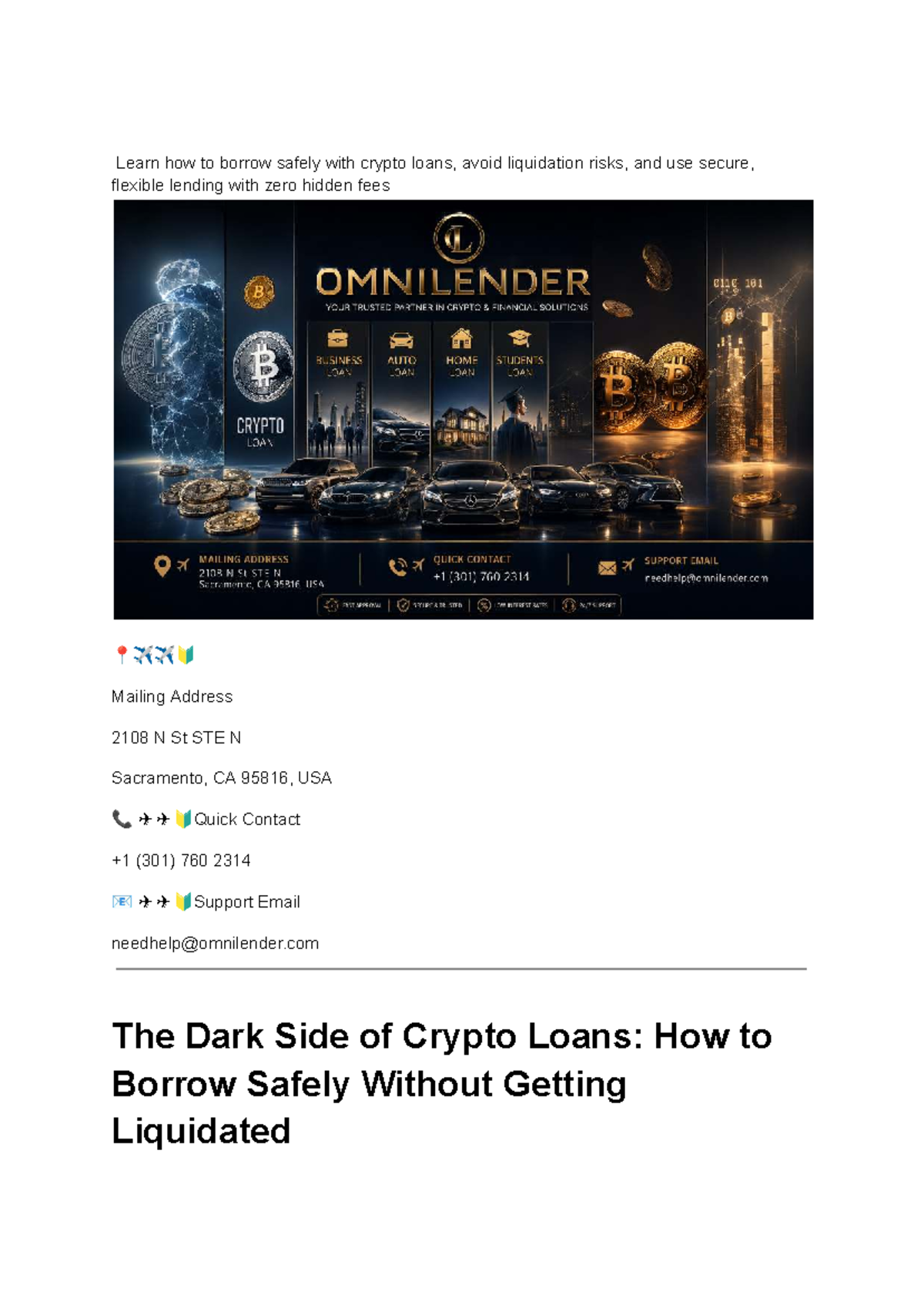 Avoid Liquidation: Safe Crypto Loans Guide - Studocu