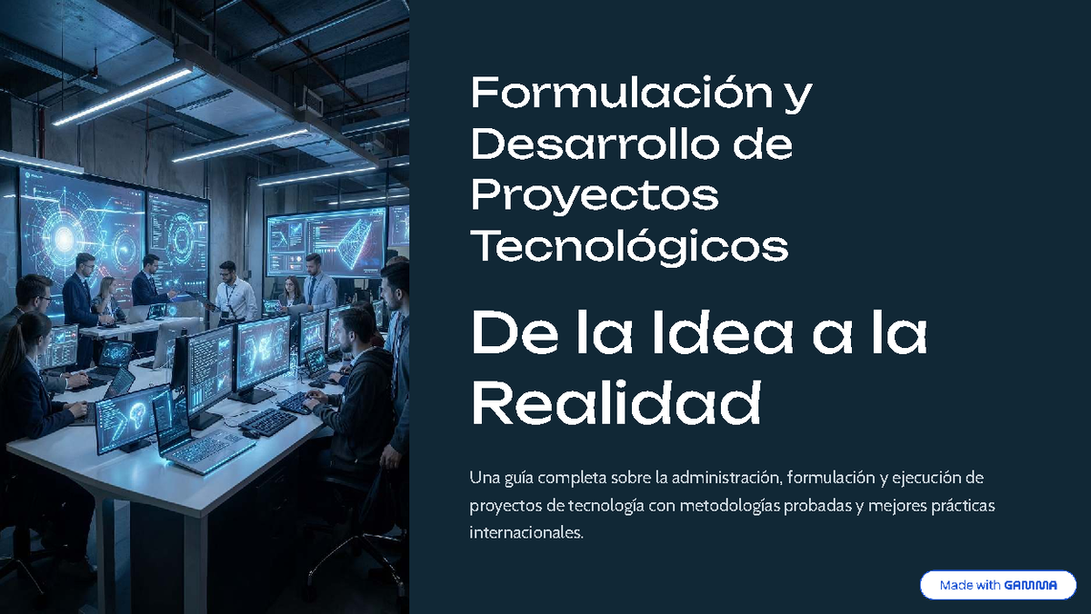 Formulación y Desarrollo de Proyectos Tecnológicos: Guía Completa - Studocu